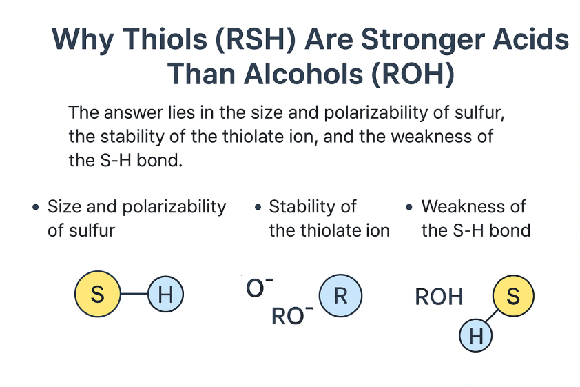 Why Thiols (RSH) Are Stronger Acids Than Alcohols (ROH) – Sarvan sir ...